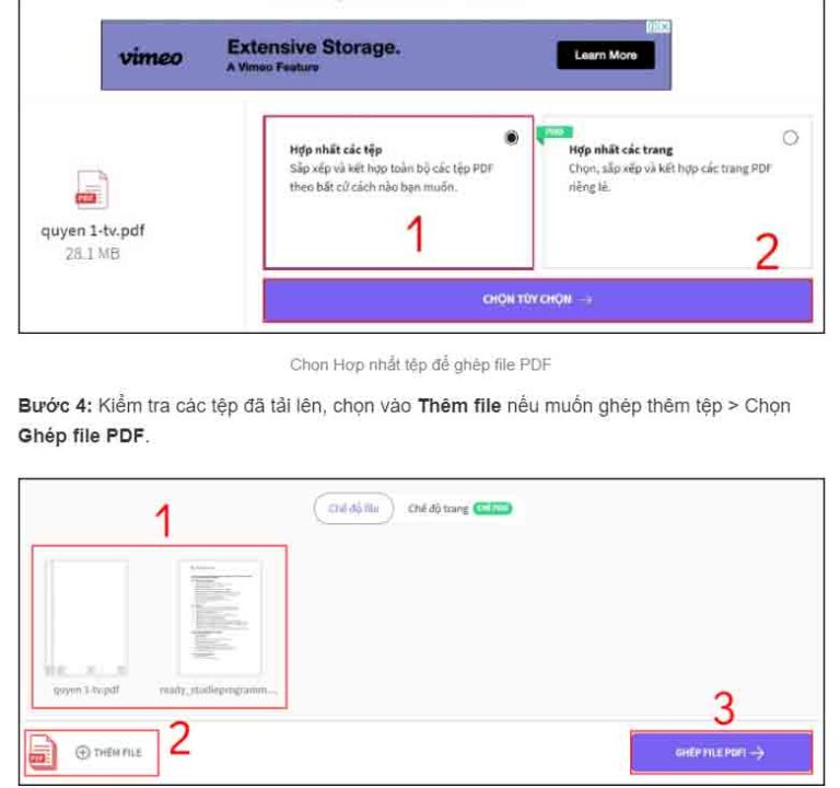 3 Cách Gộp file PDF online miễn phí trên máy tính - Sửa Máy Tính Tại Nhà